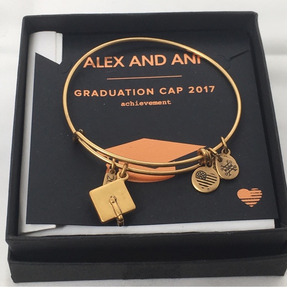 Alex and Ani | Jewelry | Alex And Ani 27 Gold Graduation Cap Charm ...